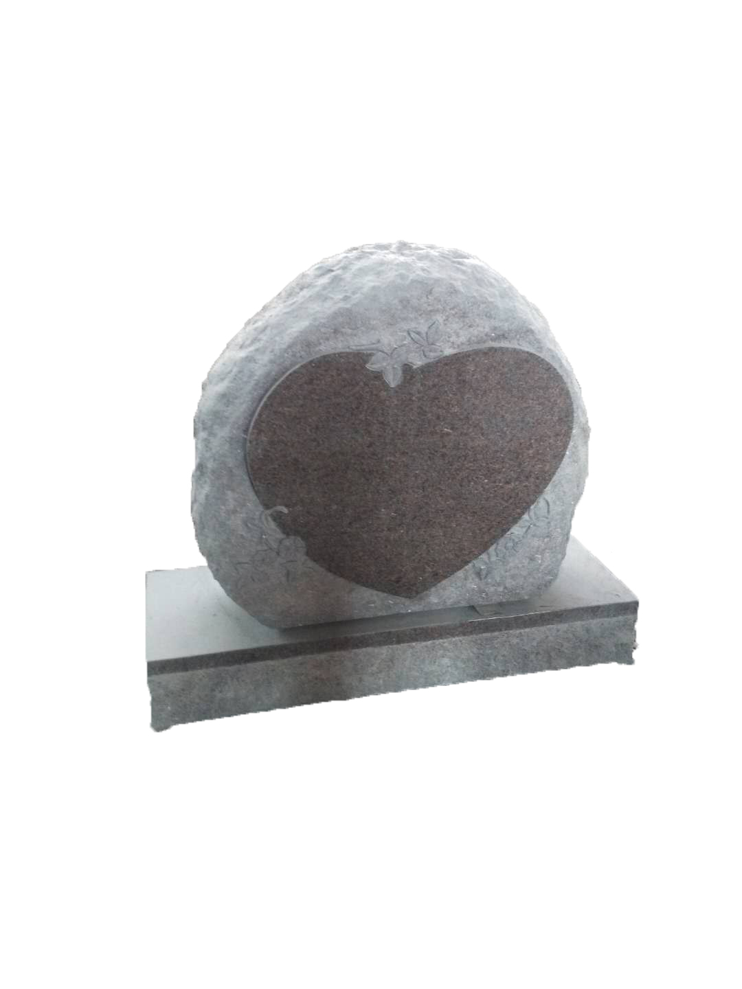 Mahogany Red Granite Single Heart Upright Headstone - Buy Single Heart ...