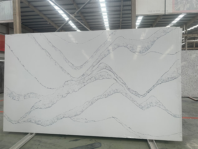 Engineered White Quartz Slabs For Kitchen Countertops from China ...